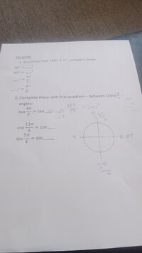 Trig sin cos and tan angle circle: tan(4pi/3), cos(11pi/6), sin(5pi/4) in Q1 | Free Math Help Forum